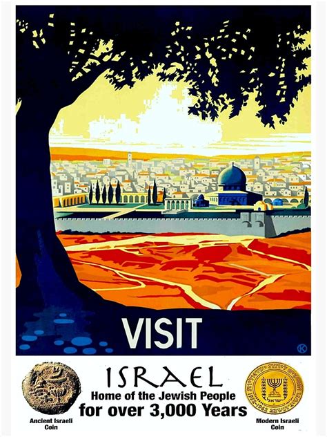 Israel Vintage Tourism Advertising Print Poster For Sale By
