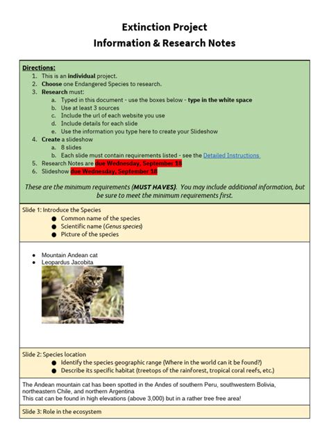 Hernandez Research Notes Extinction Project Pdf Cats Biodiversity