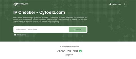 A Good Way To Check Your IP Address Cytoolz Com