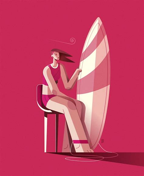 极具个人特色的矢量肖像插画 花瓣网