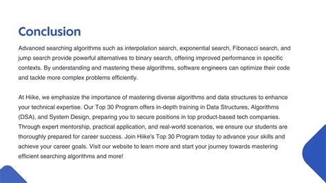 Efficient Searching Algorithms By Hiike Ppt