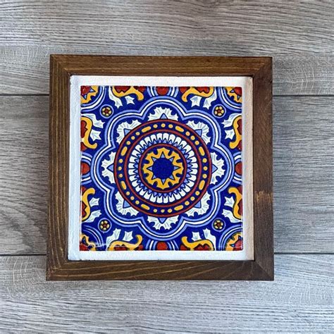 Mexican Tile Wall Art Etsy
