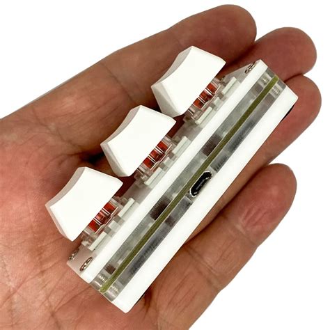 Snapklik Com USB Mini 3 Key Macro Keyboard One Handed Mechanical Gaming Keypad Multifunctional