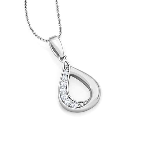 Diamond Pendants 18 Karat White Gold Pear Diamond Pendant