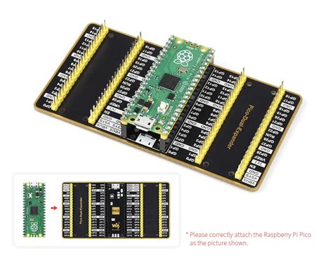 raspberry pi pico dual gpio expander 2 sets of 2x20 male headers standard interface external