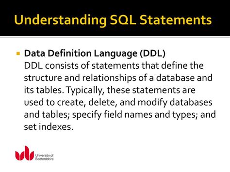 Understanding Sql Statements Ppt Download