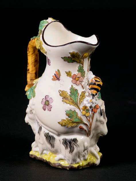 Lot Chelsea Style Goat And Bee Porcelain Jug