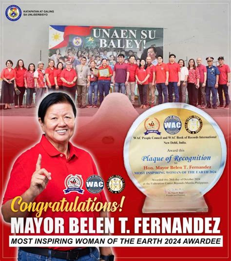 Mbtf Pinarangalan Bilang Most Inspiring Woman Of The Earth 2024 The Official Website Of The