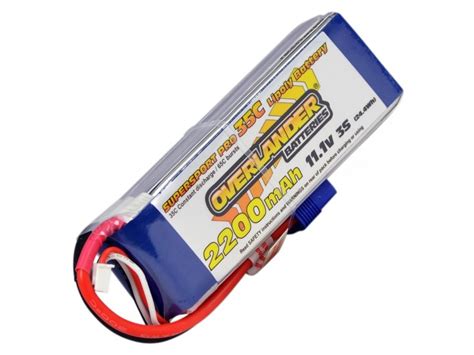 Overlander 2200mah 111v 3s 35c Supersport Pro Lipo Battery Ec3 2647