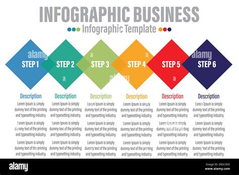 Vector Infographic Design With 6 Options Or 6 Steps Process Diagram