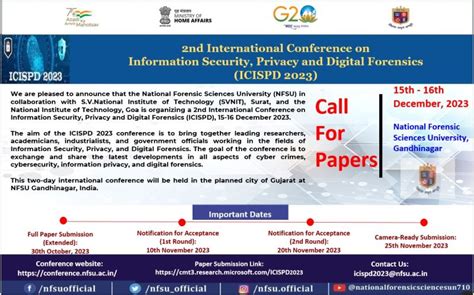 Nfsu Icssr Internationalconference Scsdf Cybersecurity