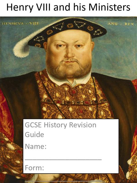 Henry Viii And His Ministers Revision Guide Pdf