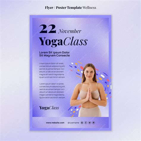 Premium Psd Gradient Yoga Class Template