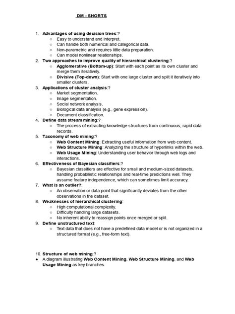 Dm Shorts Pdf Statistical Classification Cluster Analysis