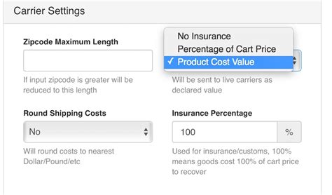 how do i set declared value in shipperhq shipperhq docs