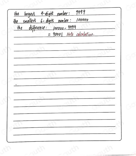 Solved Find The Difference Between The Largest 4 Digit Number And