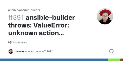 Ansible Builder Throws Valueerror Unknown Action Extend · Issue