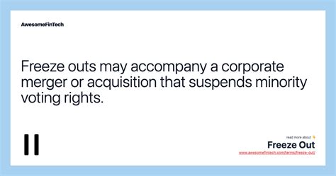 Freeze Out Awesomefintech Blog