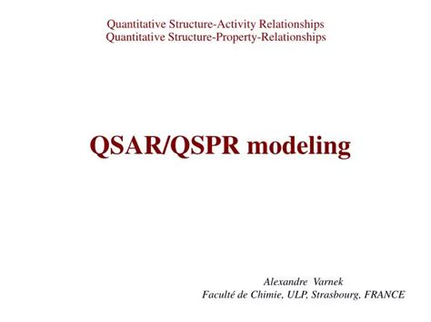Ppt Quantitative Structure Activity Relationships Quantitative