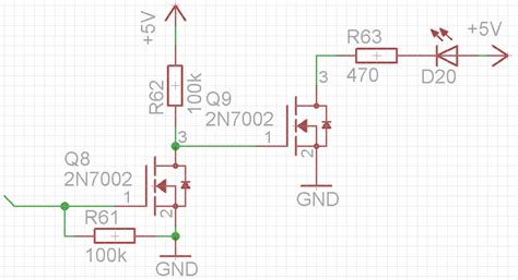 mosfet driver non inverting buffer to drive led using different power source electrical