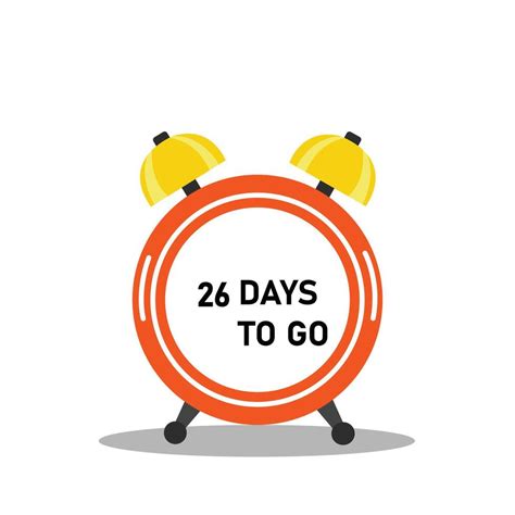 26 days to go countdown timer 27484147 vector art at vecteezy
