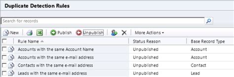 automatically publish duplicate detection rules in crm 2011 magnetism