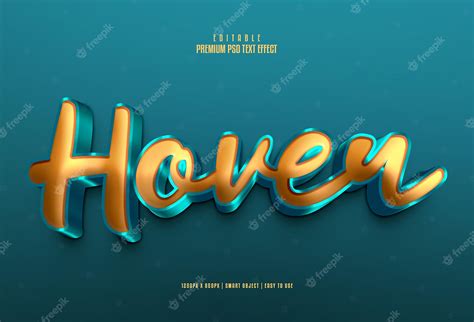 Premium Psd Hover Editable Premium 3d Psd Text Effect