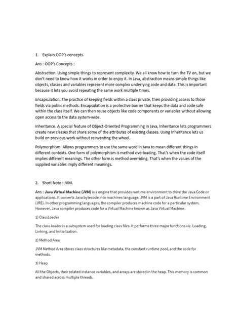 Java Unit 1 Assignment Answers Pdf Programming Constructor Object Oriented Programming