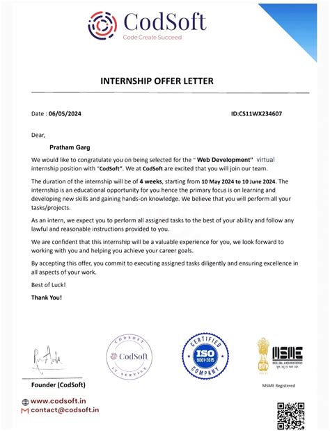 Pratham Garg On Linkedin Codesoft Internship Learning Carrerastart