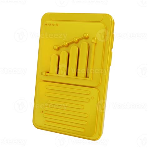 3d Illustration Golden Mobile Web Data Analysis 18244873 Png