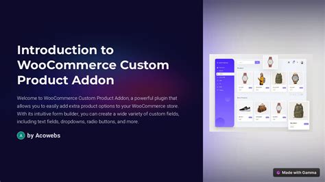 Woocommerce Custom Product Addons Speaker Deck