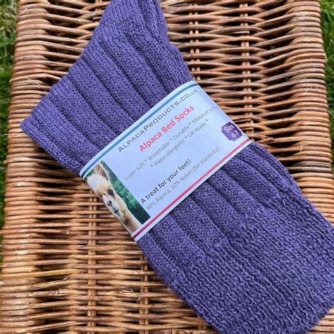 Alpaca Bed Lounge Socks 90 Alpaca Wool Luxury Soft Made In Gb Etsy