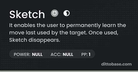 Sketch Pokémon Move Dittobase