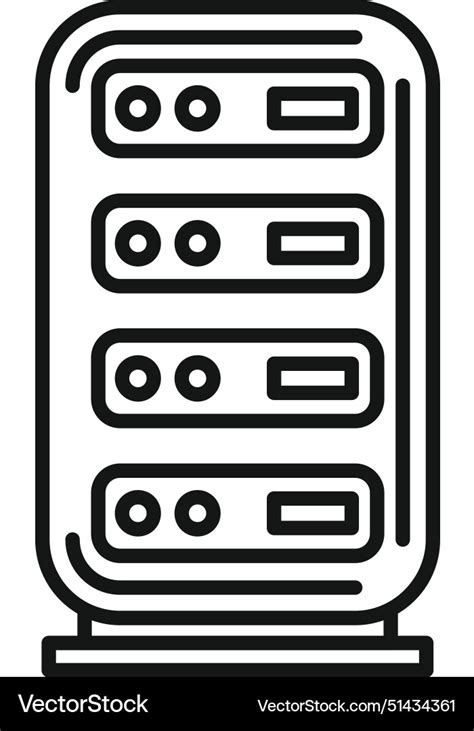 Line Art Of Server Rack Royalty Free Vector Image