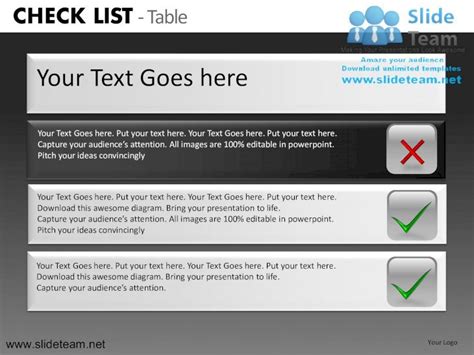 PDF Check List Table Powerpoint Ppt Templates DOKUMEN TIPS