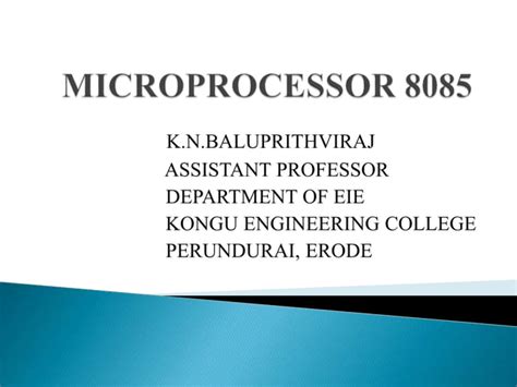 Microprocessor 8085 Ppt Ppt
