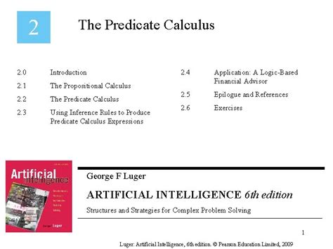 The Predicate Calculus Introduction