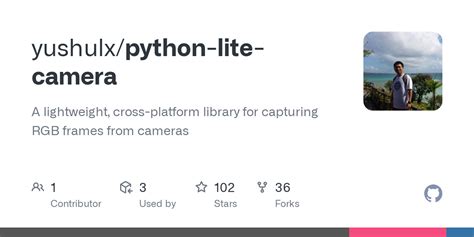 Github Yushulx Python Lite Camera A Lightweight Cross Platform Library For Capturing Rgb