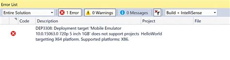 Deployment Errors Deploying Uwp To Microsoft Windows Emulators