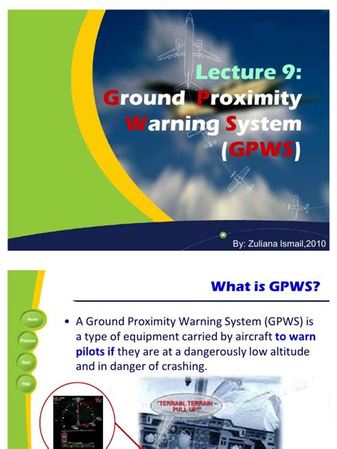 Lecture 9 Ground Proximity Warning System Gpws Pdf Transport