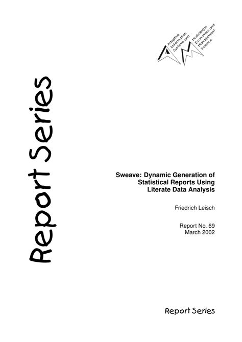 Pdf Sweave Dynamic Generation Of Statistical Reports Using Literate