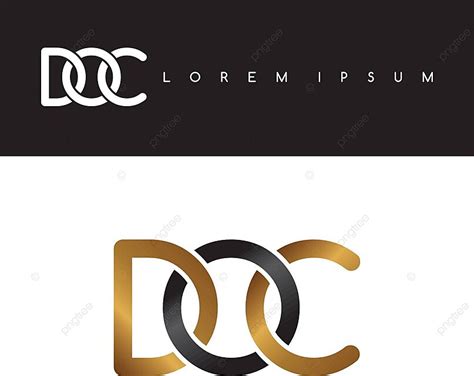 Golden Uppercase Logo With Linked Circles And Initial Letter On Black Background Vector