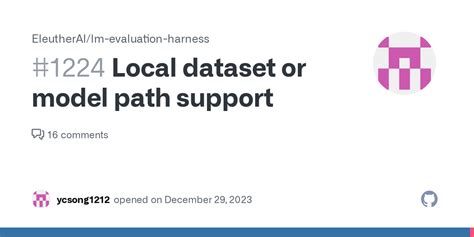Local Dataset Or Model Path Support · Issue 1224 · Eleutherailm