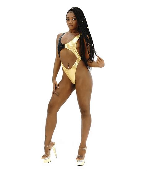 Sexy Gold And Black Model Stripper Outfit Exotic Dancewear Pole Dancer Etsy