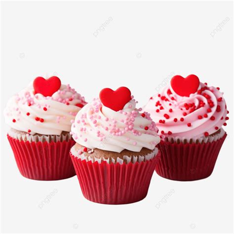 발렌타인 데이 컵케이크 세 개 낭만적인 배경 핑크 하트 핑크 러브 Png 일러스트 및 이미지 에 대한 무료 다운로드 Pngtree