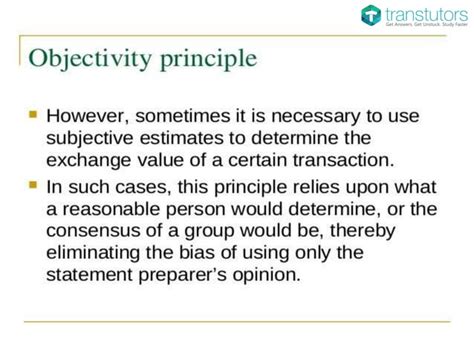 Objectivity Principle Accounting Ppt