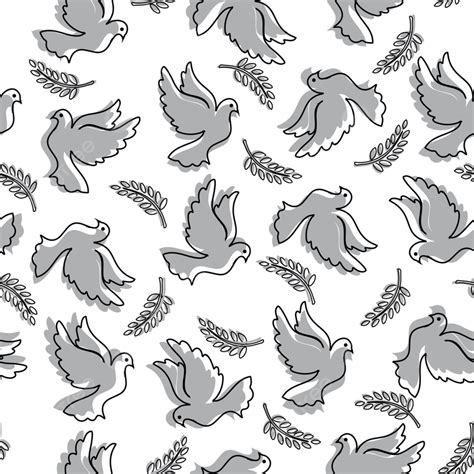 비둘기와 올리브 가지와 함께 완벽 한 패턴 배경 실내 장식 나열한 것 혼돈 배경 일러스트 및 사진 무료 다운로드 Pngtree