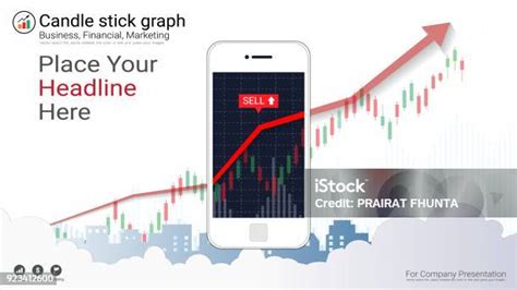 스마트폰 화면 표시 촛대와 금융 그래프 차트 Infographic 프레 젠 테이 션 템플릿 글로벌 네트워크 연결 및 비즈니스 분석 외환 주식 시장 투자 무역 가격에 대한