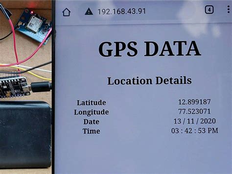 Gps Module Esp8266 Webserver Realtime Latitude Longitude