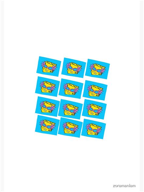 Spongebob Grid Sticker By Zoramanlam Redbubble